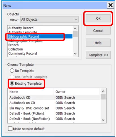 Polaris Client Copy Cataloging: Adding Records from a Template | ODIN